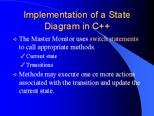 Implementation of a State Diagram in C++