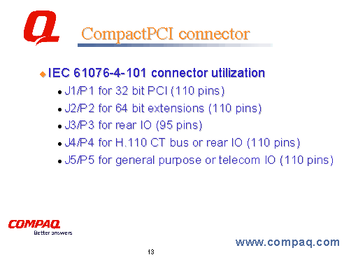 CompactPCI connector