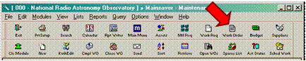 Click onthe Ã’ Work Order Ã“ button, in the top row ofbuttons.