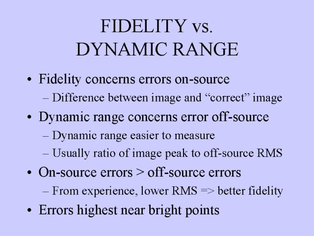 FIDELITY vs. DYNAMIC RANGE